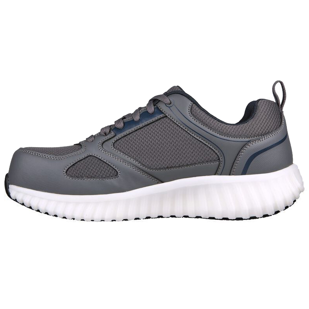 Skechers Men's 200119 Cicades Karvin Gray Composite Safety Toe Metal F ...
